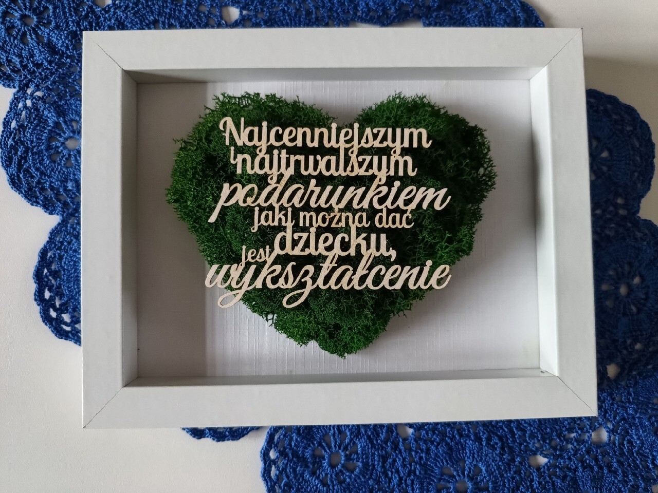 Ramka /obraz z mchem chrobotkiem Dzień Nauczyciela | Rybnik | Kup teraz na Allegro Lokalnie