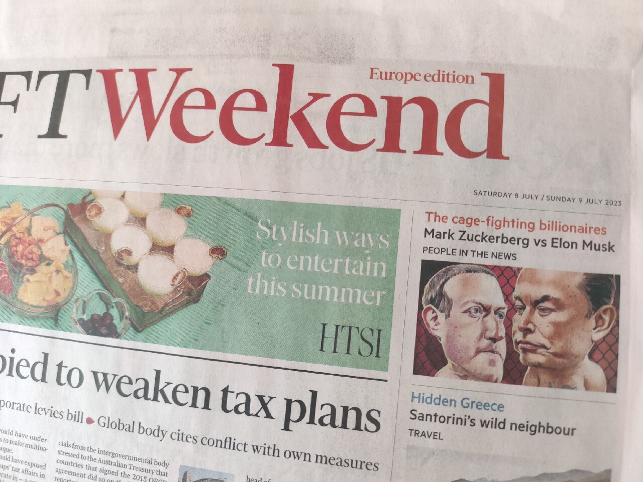 Financial Times Weekend 8-9.07.23 + HTSI Europa | Gdańsk | Kup teraz na ...