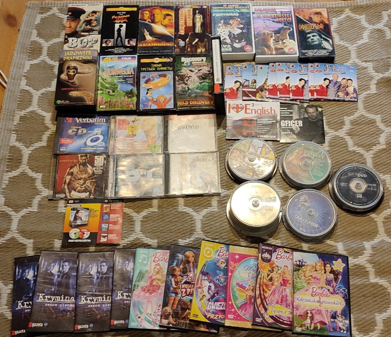 Zestaw Płyt CD DVD VCD VHS Nośniki 80 sztuk | Grodzisk Mazowiecki ...