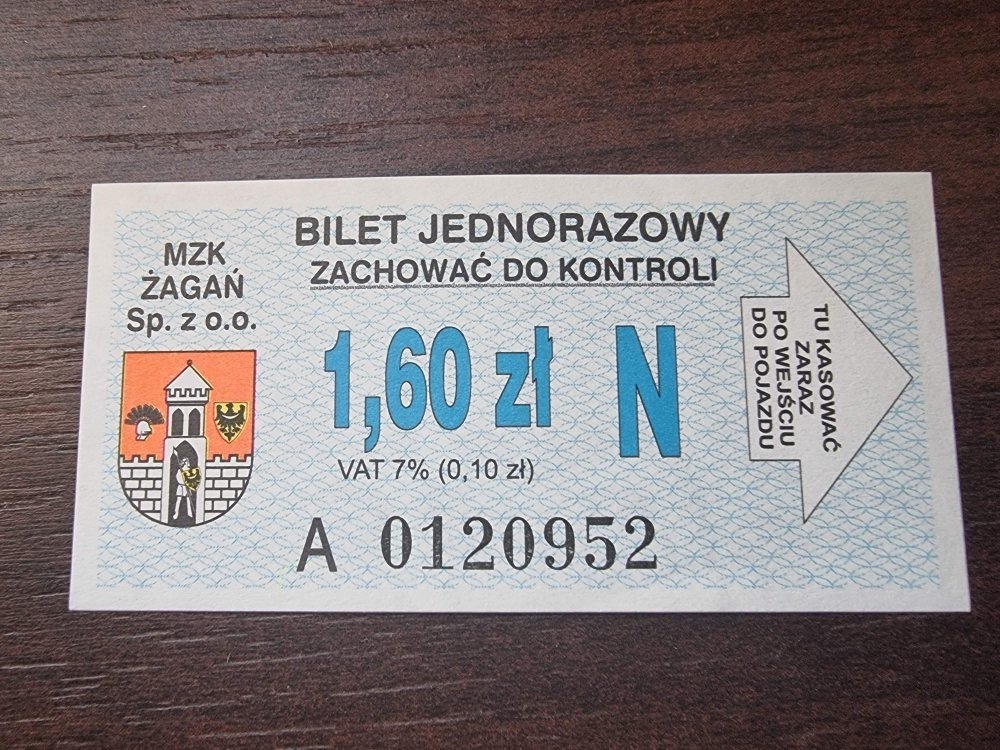 bilet Żagań komunikacja miejska niekas. | Łódź | Licytacja na Allegro Lokalnie