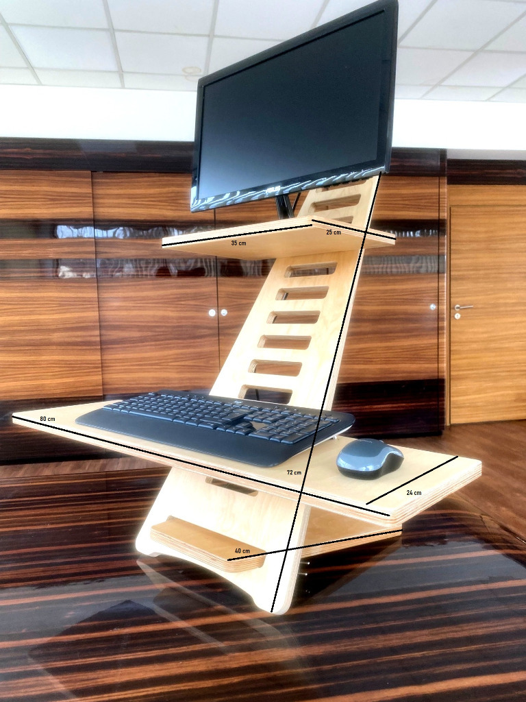 STOJAK NA KOMPUTER MONITOR Drewniany Pionowy | Izdebnik | Kup teraz na ...