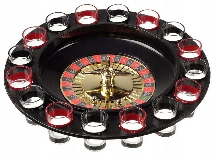 ALKOHOLOWA GRA RULETKA IMPREZOWA+ KIELISZKI 16szt NA PREZENT 18 ...