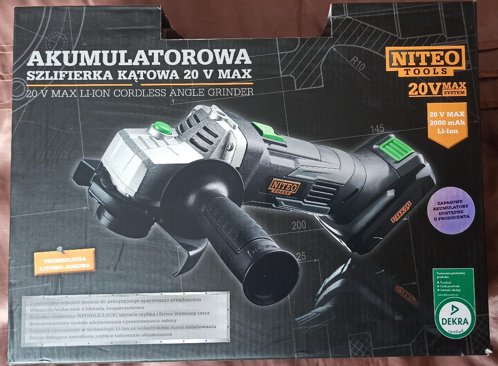 Szlifierka akumulatorowa Niteo Tools 20V komp nowa | Ruda Śląska | Kup ...