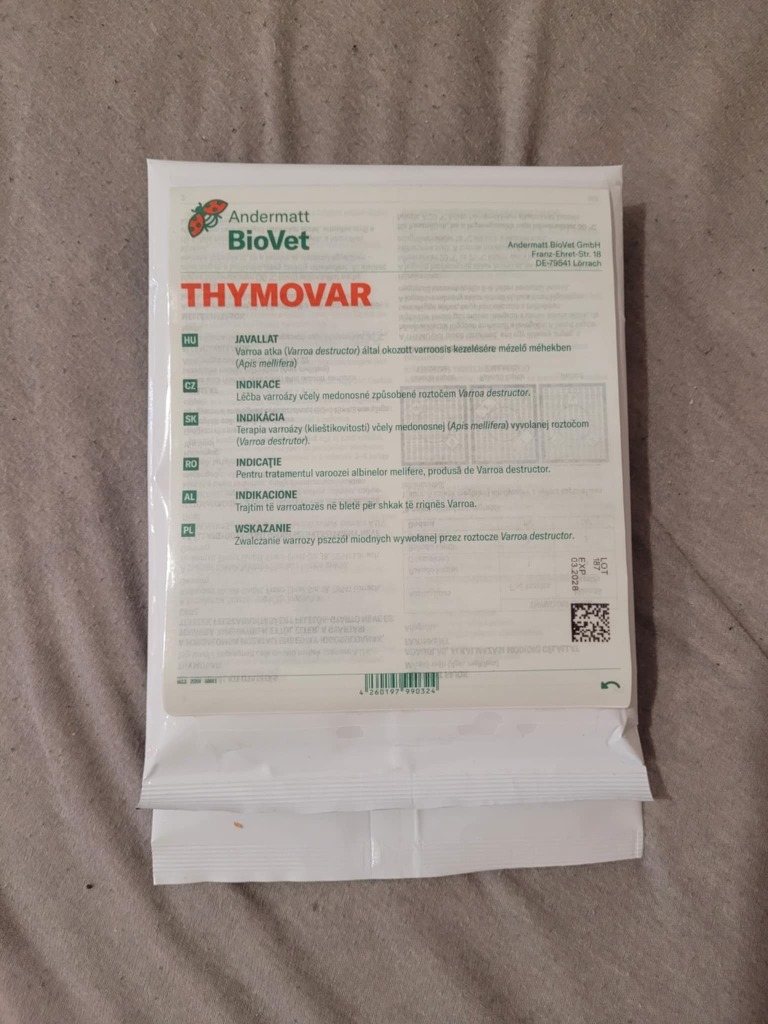 Thymovar na warrozę skuteczny na bazie tymolu warroza | Międzyrzec Podlaski | Kup teraz na ...