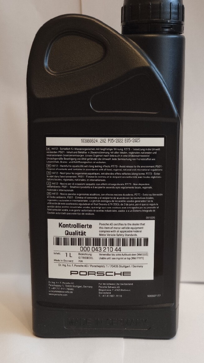 Porsche Panamera PDK Olej 10litr FFL-8 00004321044 | Kraków | Kup teraz ...