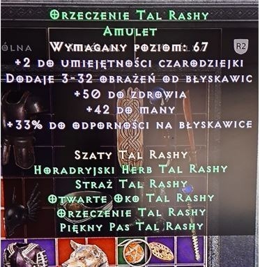 Diablo 2 D2R Amulet Tal Rasha PS4 PS5 PC LADDER S11 | Krobia | Kup ...