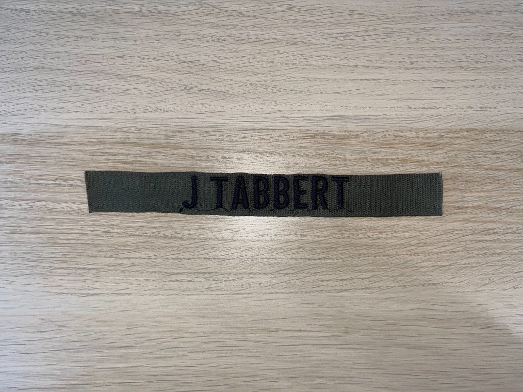 US Army Name Tape J Tabbert OD Subdued Pozna Kup Teraz Na