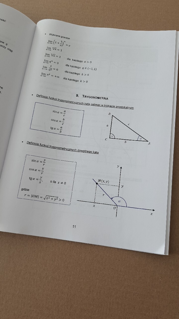 Wybrane wzory matematyczne na egzamin maturalny | Wołomin | Kup teraz ...