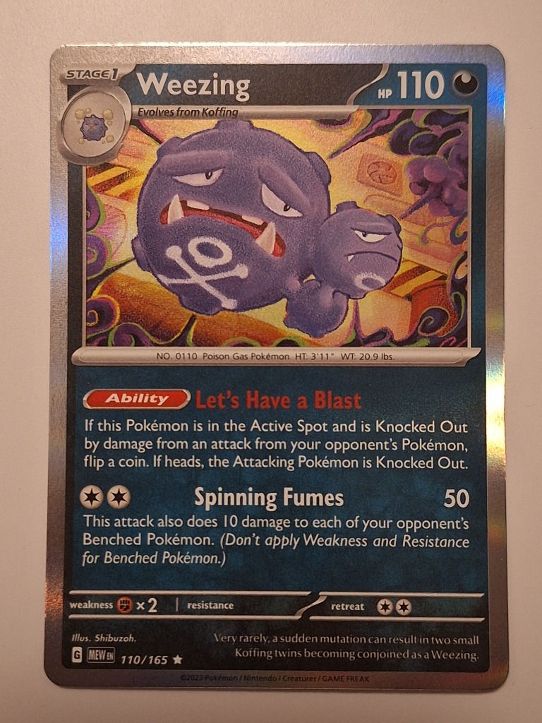 Weezing Rare MEW 110/165 151 Pokemon Trading Card Game | Wilcza Góra ...