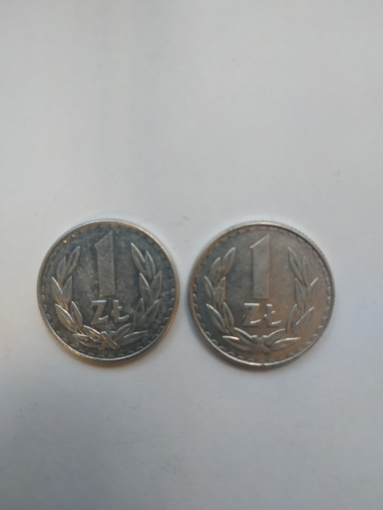 Moneta 1 zł PRL 2 szt z 1987 roku mennicza | Białystok | Kup teraz na Allegro Lokalnie