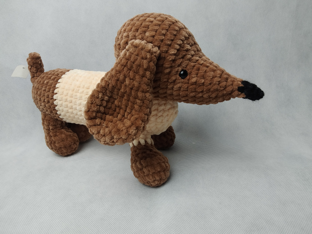 Jamnik, maskotka na szydełku, amigurumi,handmade | Ligota | Kup teraz ...