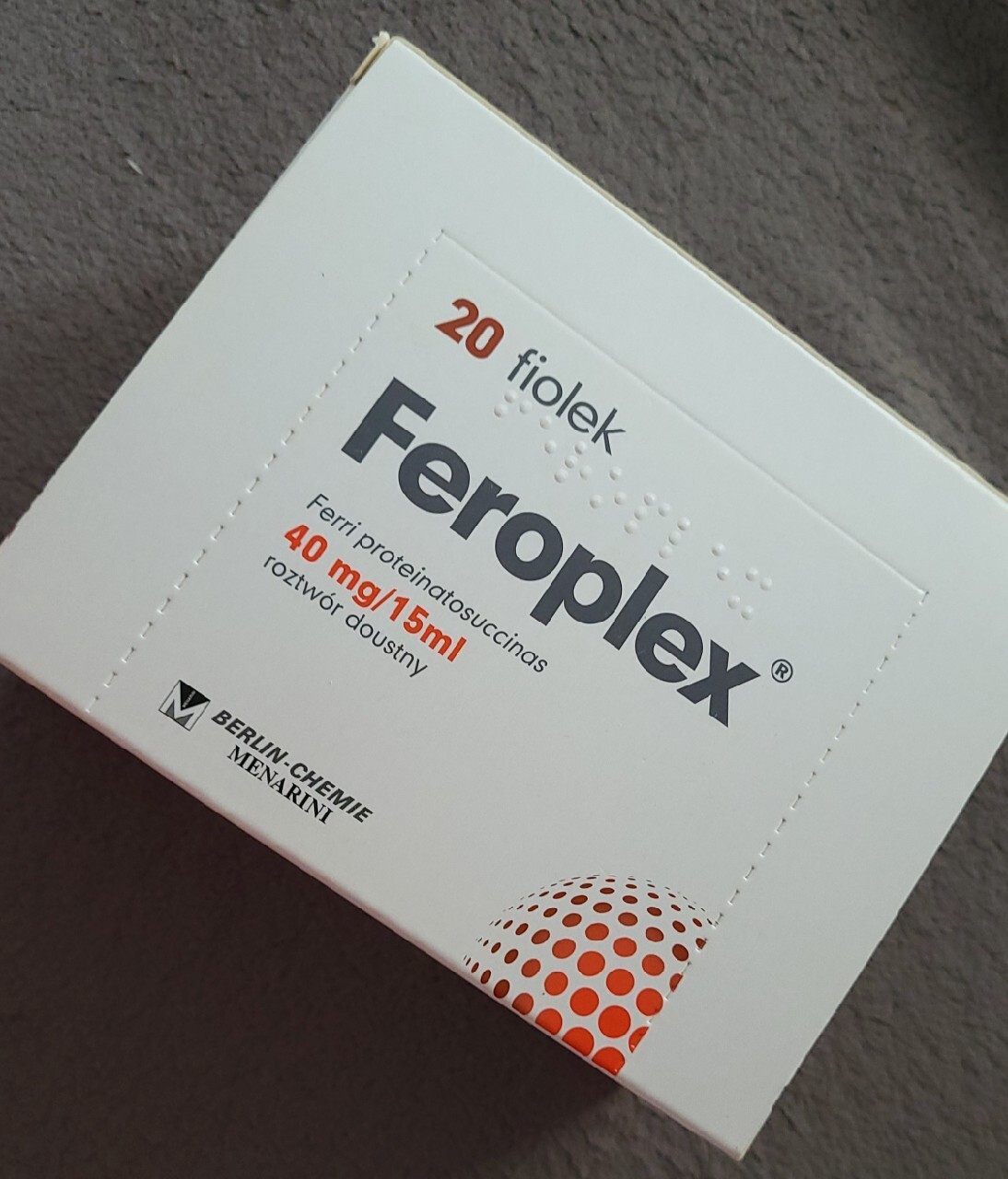 Feroplex, żelazo w ampulkach, fiolki, 40 sztuk | Kutno | Kup teraz na ...