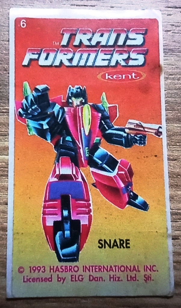 GUMA TRANSFORMERS KENT 1993 NAKLEJKA NR 6 SNARE | Suchodoły | Kup teraz ...
