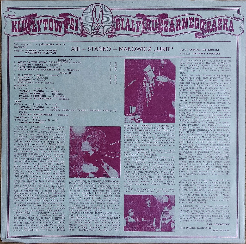 Stańko - Makowicz "Unit" | Warszawa | Kup teraz na Allegro Lokalnie