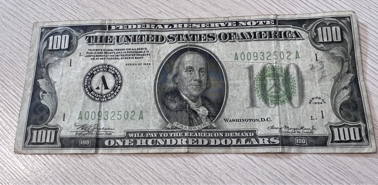 Banknot 100 USD 1934 r | Suwałki | Kup teraz na Allegro Lokalnie