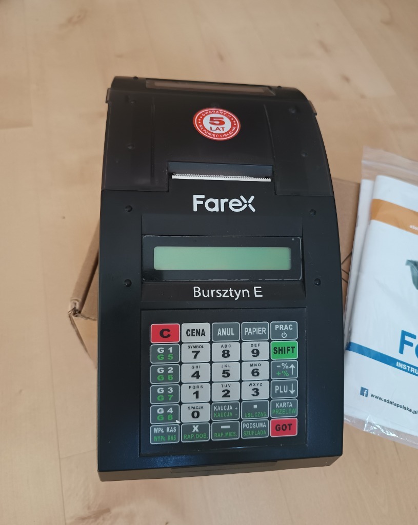 kasa fiskalna FAREX Bursztyn E (czarna) jak nowa | Warszawa | Kup teraz ...