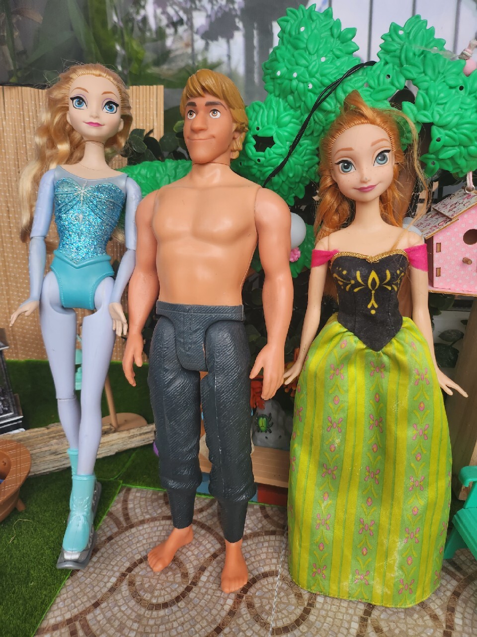Zestaw Lalek Kraina lodu Elsa Anna Kristoff disney Barbie mattel frozen ...