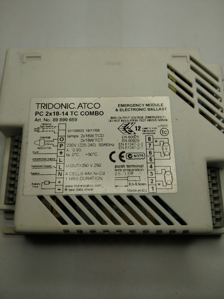 Zasilacz Tridonic ATCO PC 2x1814 zasilanie awaryj | Warszawa | Kup ...