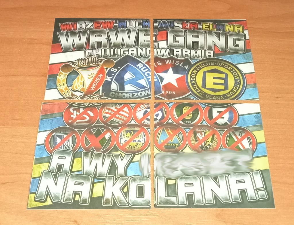 Vlepki wlepki WRWE Wisła Ruch Widzew Elana puzzle | Kraków | Kup teraz ...