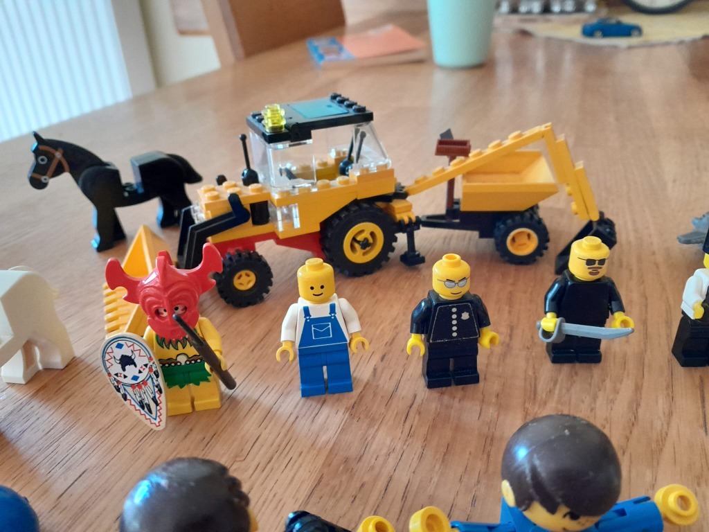STARE klocki LEGO lata 90 80 UNIKAT 4546 figurki koparka 1 kg ...
