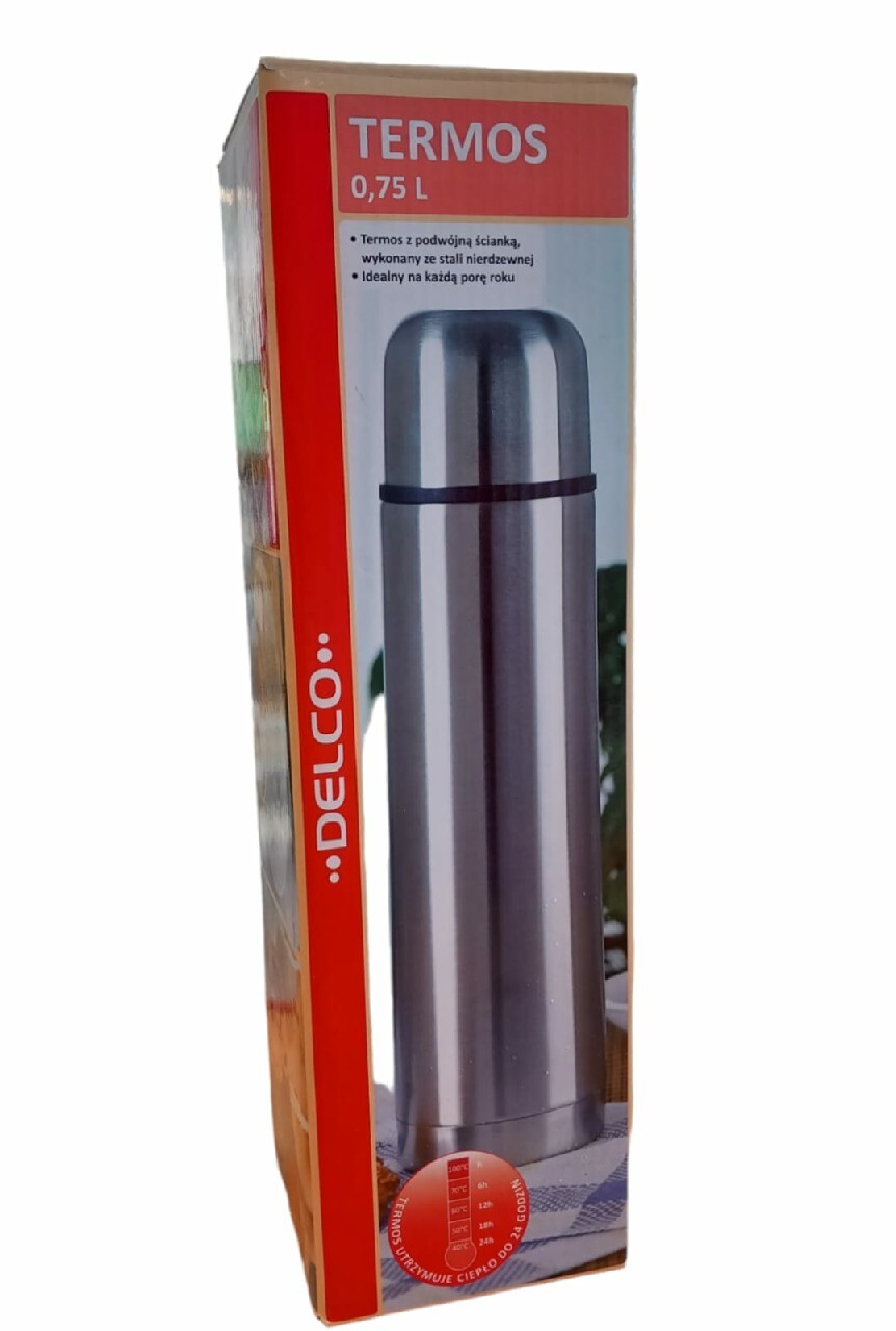 Termos firmy DELCO stal nierdzewna 0,75 L nr. 4698 | Warka | Kup teraz ...