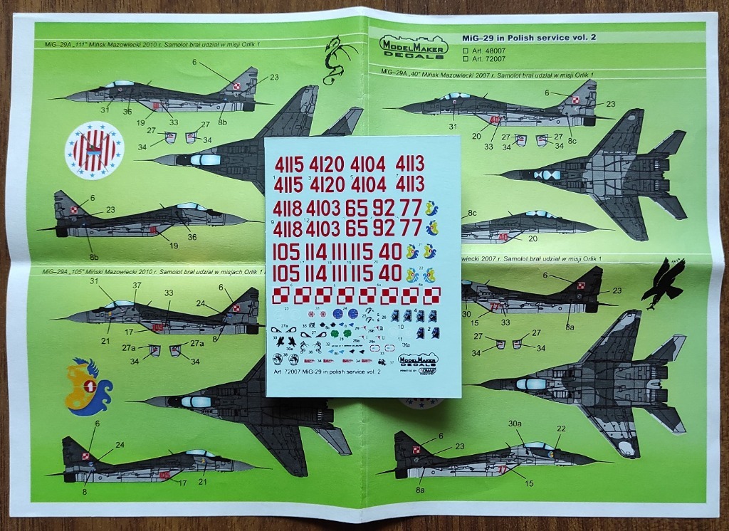 MiG-29 kalkomania ModelMaker 1:72 | Ruda Śląska | Licytacja na Allegro ...