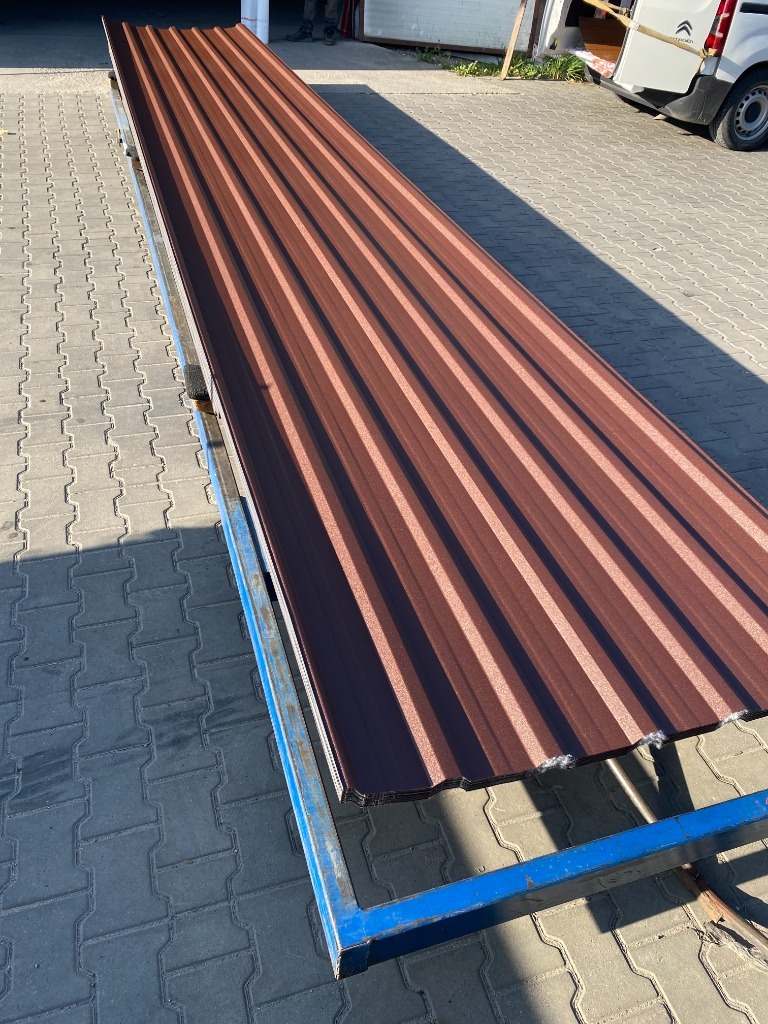 T18 Blacha trapezowa BRĄZ 8017 NA WYMIAR | Dębica | Ogłoszenie na Allegro Lokalnie