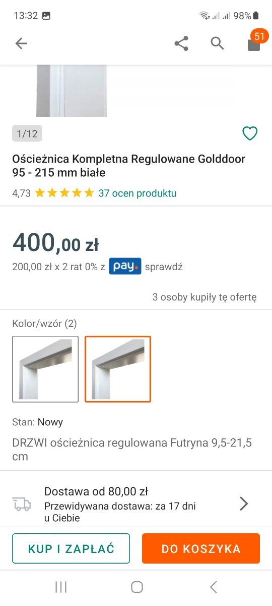 Ościeżnica regulowana | Solec Kujawski | Kup teraz na Allegro Lokalnie