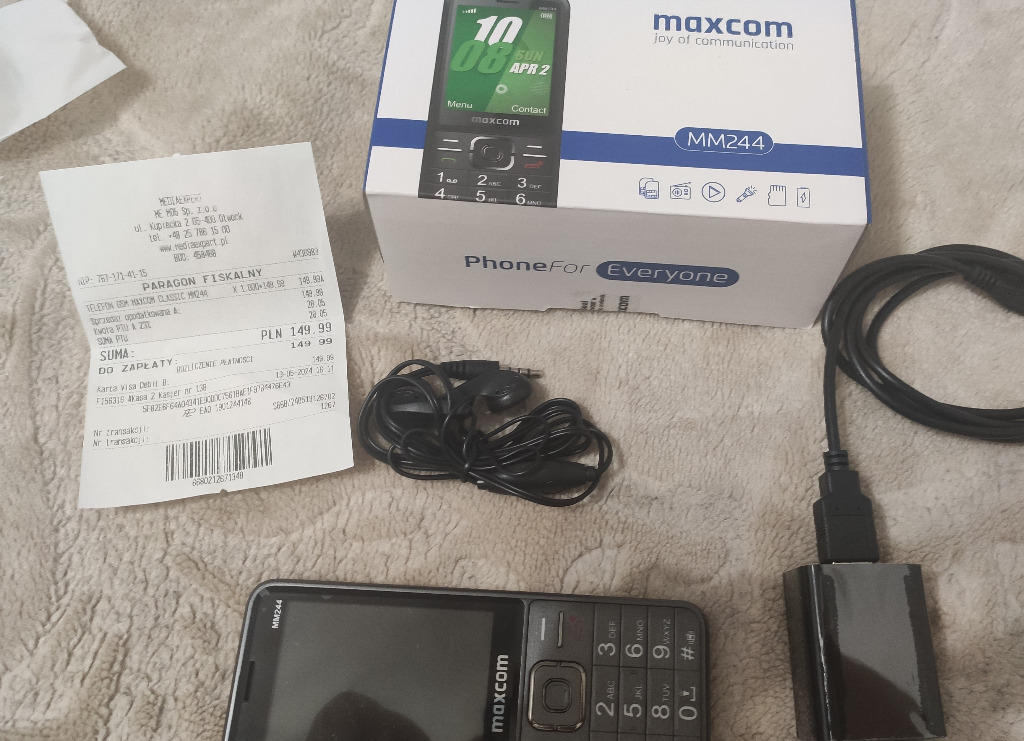 Telefon komórkowy Maxcom MM244 Prosty Dual Sim + karta pamięci 32GB | Otwock | Kup teraz na ...