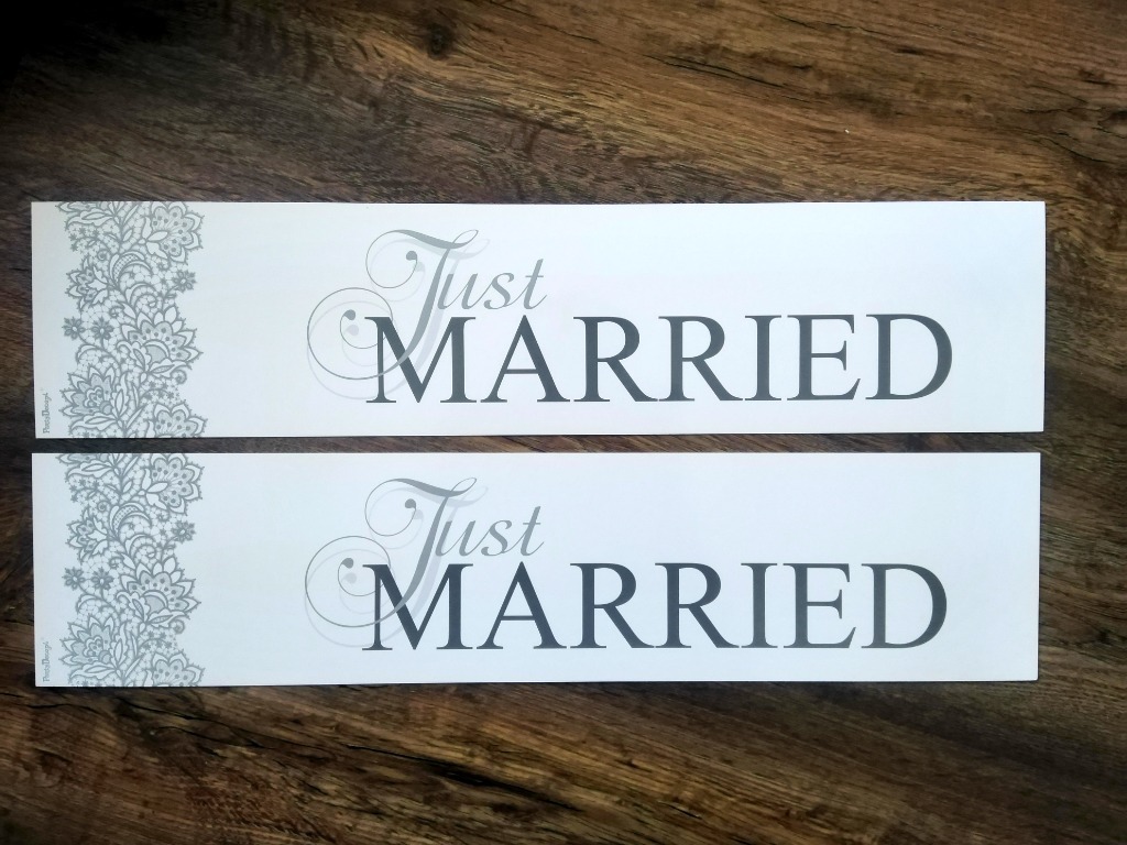 Tablice na ślub Just Married 2 szt | Mińsk Mazowiecki | Kup teraz na ...