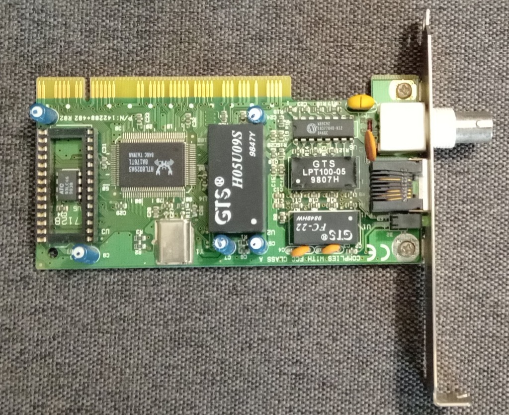 Karta sieciowa Realtek H005090 PCI BNC RJ45 RTL8029AS | Mielec | Kup ...