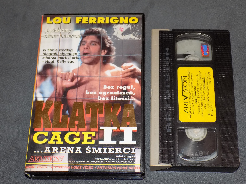 CAGE II - KLATA 2 ARENA ŚMIERCI - KASETA VHS - FERRIGNO LOU | Trzebnica ...