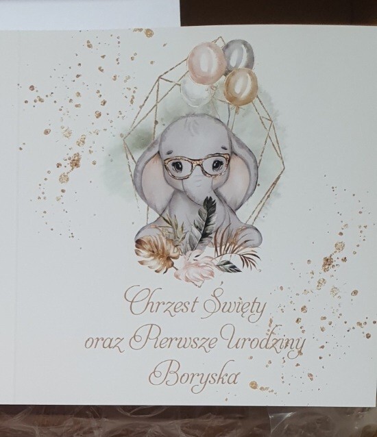 30szt zaproszeń Chrzest Święty Roczek Borysek | Łódź | Kup teraz na ...