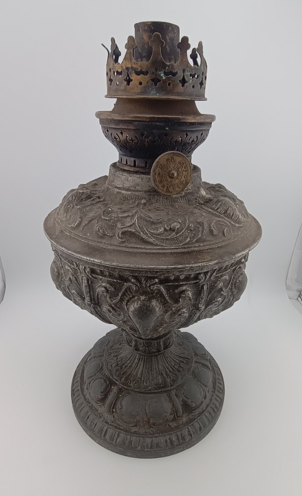 Stara lampa naftowa zdobiona AXT DANZIG | Miechów | Kup teraz na ...