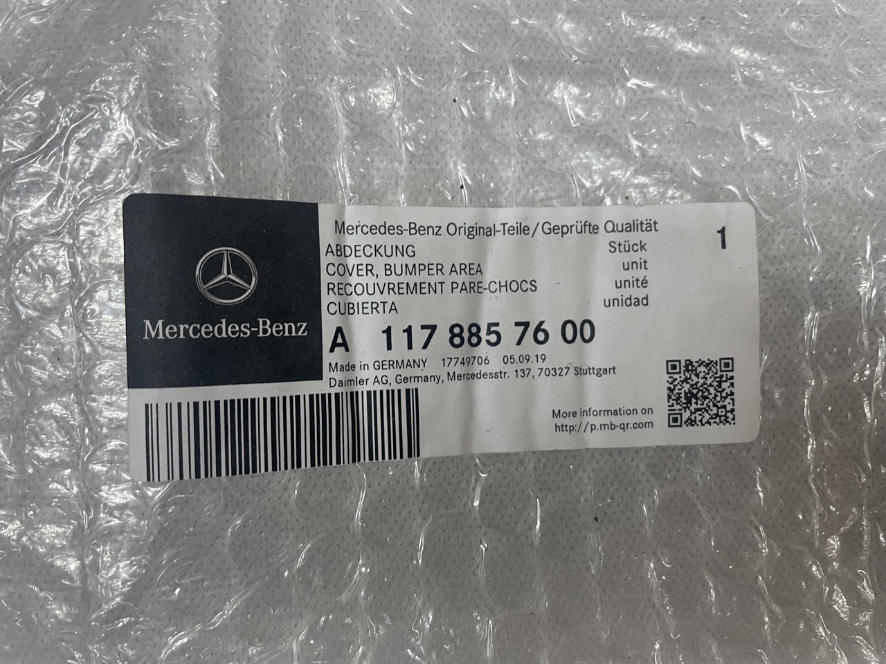 Mercedes CLA W117 kratka zderzaka A 1178857600 | Mała Nieszawka | Kup ...