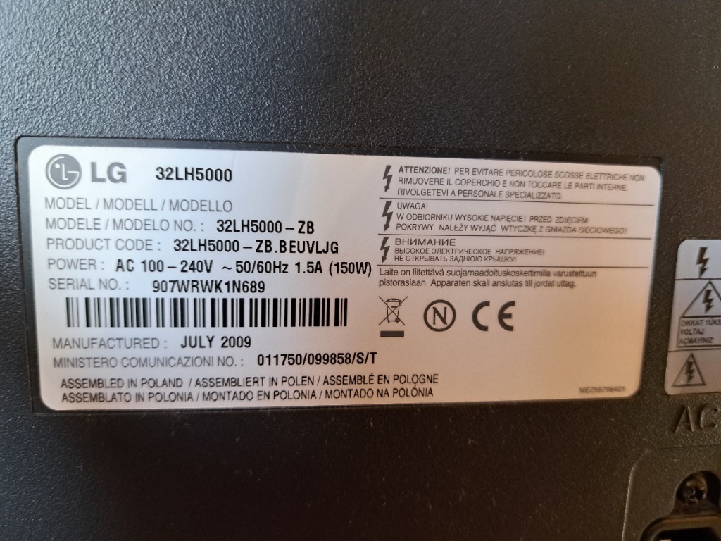 Telewizor lg 32lh5000 | Gorzów Wielkopolski | Ogłoszenie na Allegro ...