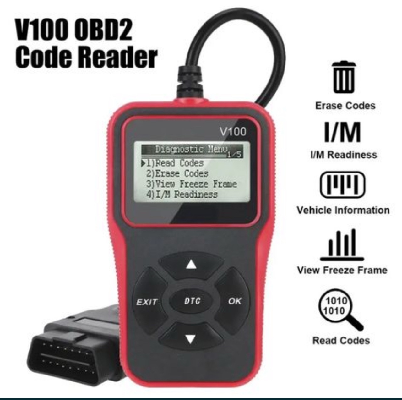 Skaner V100 OBD2 czytnik kodów EOBD OBD 2 język | Białystok | Kup teraz ...
