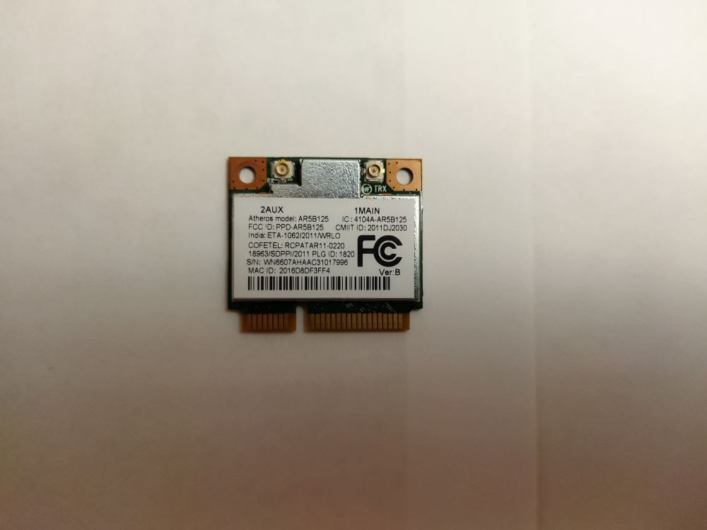 Karta WiFi sieciowa Qualcomm Atheros AR5B125 | Nowy Targ | Kup teraz na ...