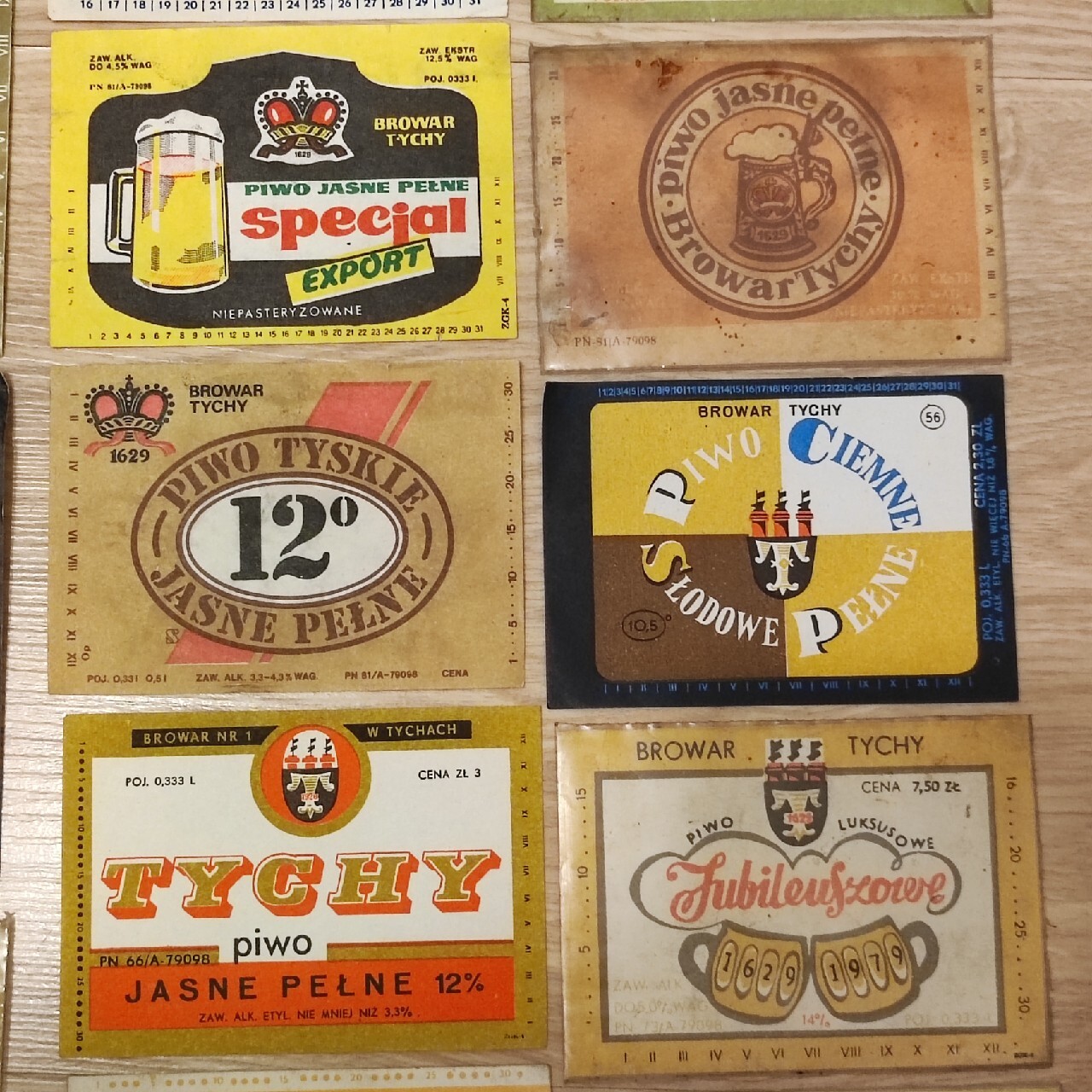 Zestaw etykiet browar w Tychach 21 sztuk | Gdynia | Kup teraz na Allegro Lokalnie
