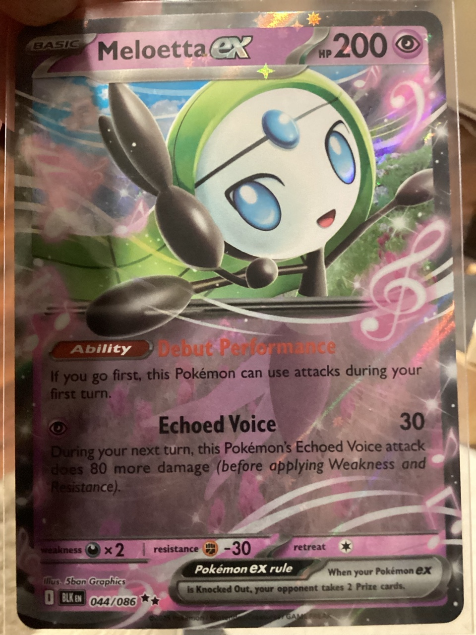 Pokémon TCG: Meloetta Ex 044/086 Black Bolt & White Flare | Warszawa ...