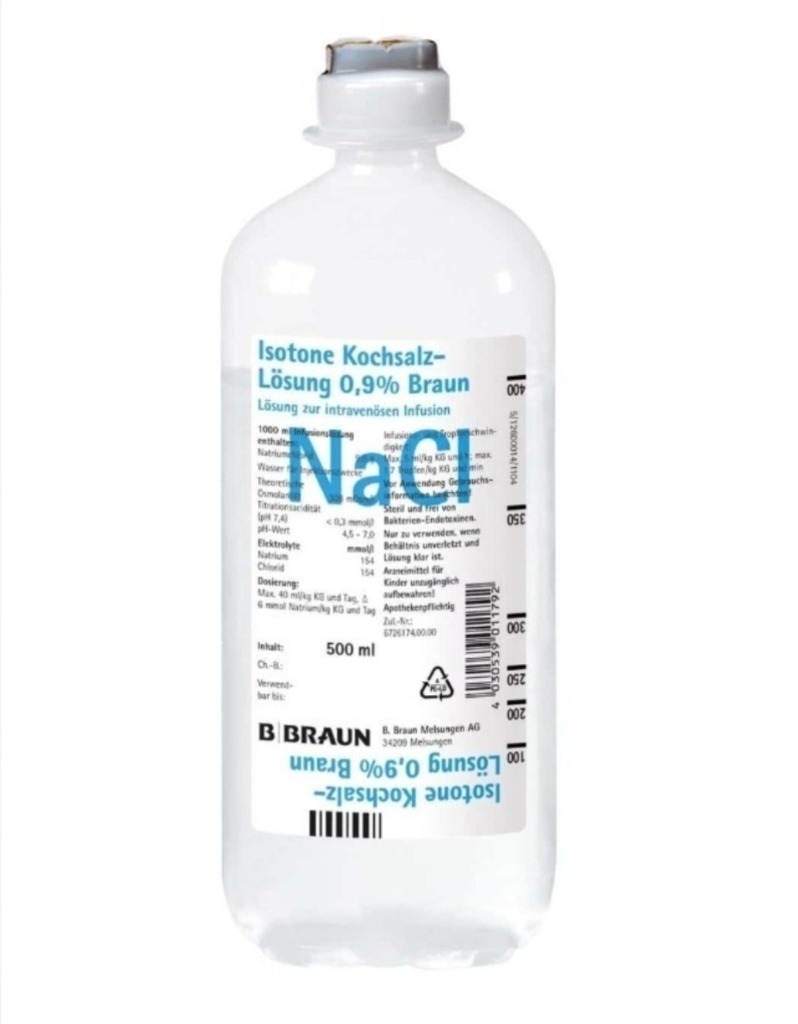 Nacl, sól fizjologiczna do iniekcji, 10szt, 500ml | Gliwice | Kup teraz ...