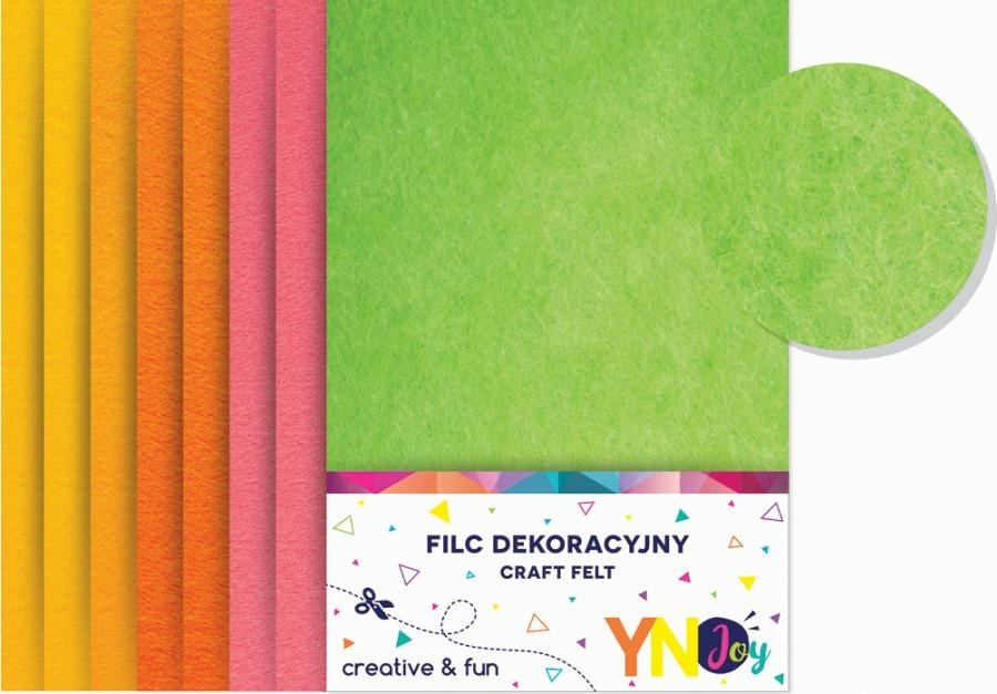 Filc dekoracyjny Fluo 8 kolorów | FABIANKI | Kup teraz na Allegro Lokalnie