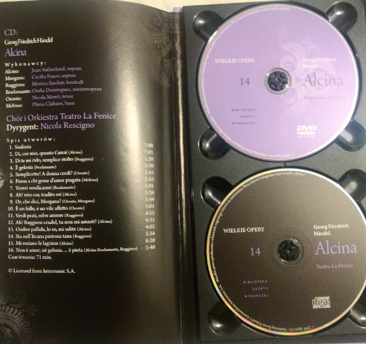 Alcina. George Friedrich Händel.CD/DVD. 14 . | Lidzbark Warmiński | Kup ... Alcina. George Friedrich Händel.CD/DVD. 14 . | Lidzbark Warmiński | Kup ...