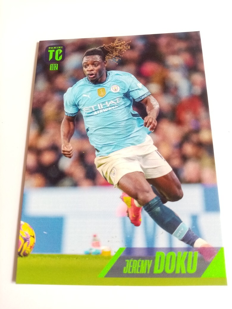 Panini top class 2025 base cards JEREMY DOKU 102 MANCHESTER CITY ...
