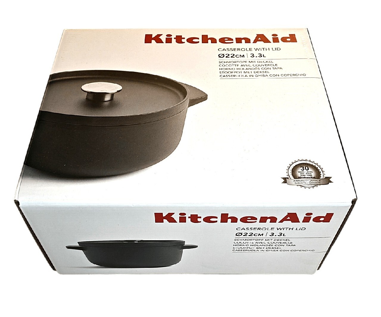 Garnek żeliwny KitchenAid 22cm 3 3l | Poznan | Kup teraz na Allegro ...