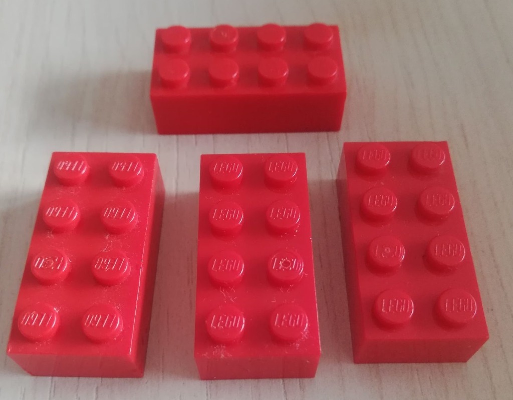 Lego klocek cegła 3001 , 300121 2x4 , czerwony | Włocławek | Licytacja ...