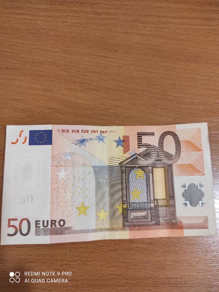 Banknot 50 euro z 2002 roku | Gliwice | Kup teraz na Allegro Lokalnie