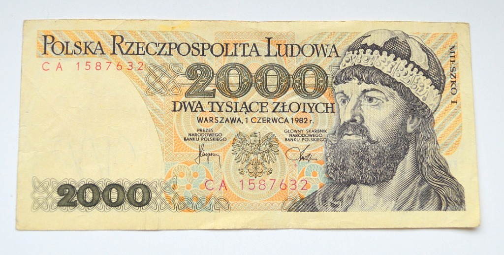 banknot 2000zł Mieszko I Bolesław Chrobry | Kołobrzeg | Licytacja na ...