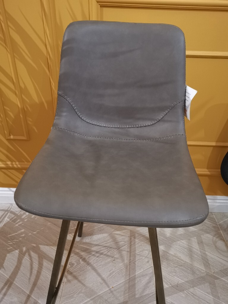 HOKERY skóra LOFT krzesła barowe szare złote | Grodzisk Mazowiecki | Kup teraz na Allegro Lokalnie