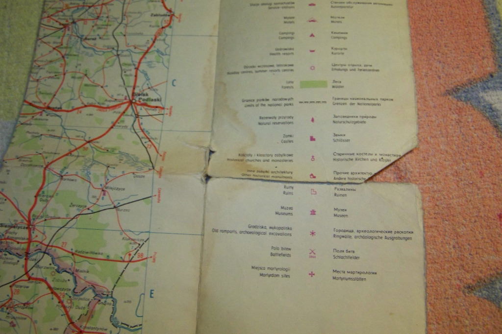 Mapa Województwo warszawskie 1973 rok PRL | Halinów | Ogłoszenie na ...